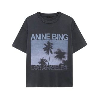 Anine Bing Femme, Tops, Gris, Taille: 36 FR T-shirt Cade Palms