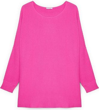Fiorella Rubino Femme, Pulls, Rose, Taille: 40/42 FR Pull c&ocirc;tel&eacute; &agrave; manches kimono