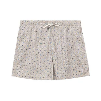 Canali Boxer Badehose mit Segel-Print - - Swimwear - Herren - Beige - M