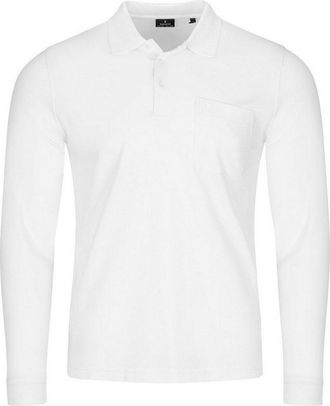 Ragman Langarm-Poloshirt Basic (1-tlg) Poloshirt - Baumwolle - Atmungsaktiv - Klassischer Look