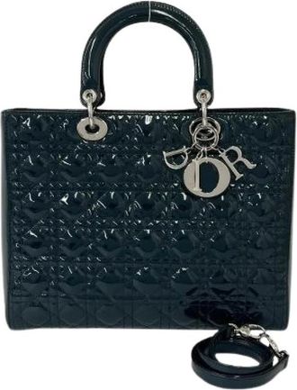 Dior Pre-owned Lady Dior Patent Leather 2way Shoulder Bag - - Pre-owned - Damen - Gr&uuml;n - ONE SIZE