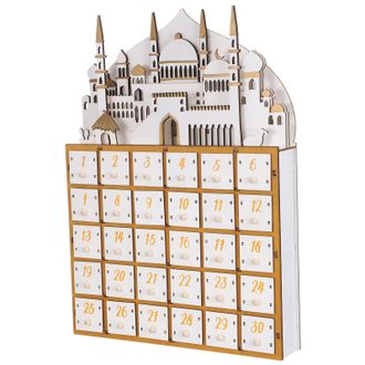 BESPORTBLE Ramadan Adventskalender mit LED Beleuchtung 30 Tage Countdown Kleine Schubladen Muslimische Tischdekoration f&uuml;r Eid Feiern und Ramadan Partys