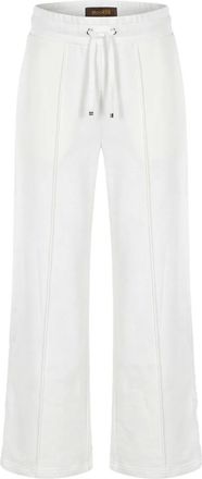 Moorer Femme, Pantalons, Blanc, Taille: 36 FR Pantalon large