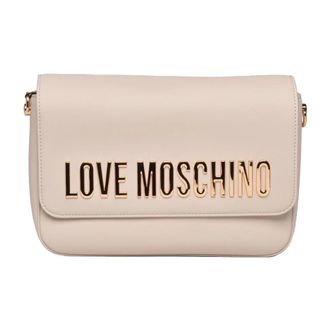 Love Moschino Logo-Pr&auml;gung Polyurethan Umh&auml;ngetasche - - Bags - Damen - Beige - ONE SIZE