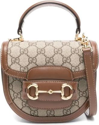 Gucci Crossbody Bags - Gucci Horsebit 1955 Mini Top Handle Bag - Gr. unisize - in Braun - f&uuml;r Damen
