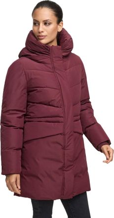 Marikoo Damen Winterjacke (XS-5XL) - gesteppt, mit Kapuze, Fleecefutter - N058 - Wine Gr&ouml;&szlig;e S - Gr.S