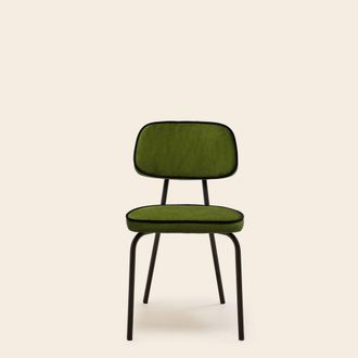Madura Chaise Ysabeau Dalila Vert olive et noir - VERT