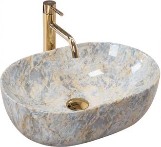 Rea Aufsatzwaschbecken Rea Amelia Rustrstone 48 Beige