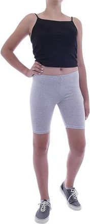 YESET Femmes Sport Shorts Pantalon Chaud Shorts Sport Radler Court Legging Coton - Gris Clair, XL