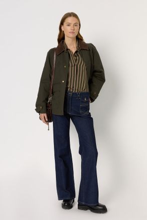 Gerard Darel Chemise fluide ray&eacute;e - ARI - Vert Kaki