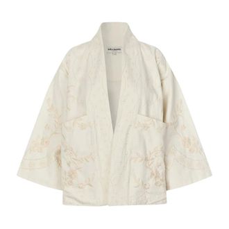 Lollys Laundry Femme, Blouses et Chemises, Beige, Taille: 40 FR Kimono