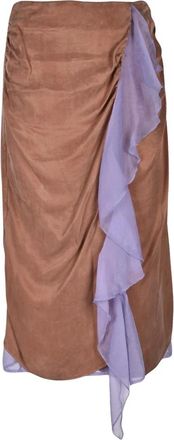 Weili Zheng Drapierter Midirock - - Skirts - Damen - Mehrfarbig - S