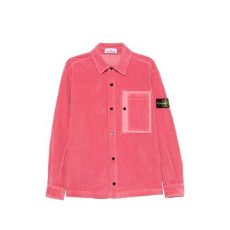 Stone Island Corduroy-texture Chest-pocket Shirt