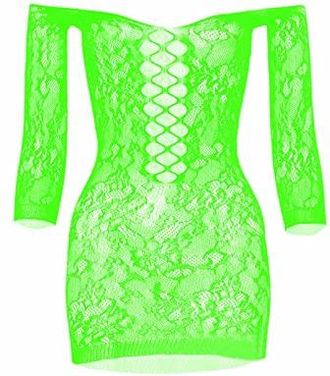 Generic W531 Jupe enveloppante &agrave; manches longues en maille serr&eacute;e, Vert, Taille unique