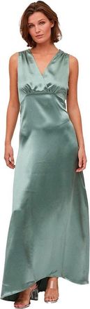 Vila Damen Visittas V-Ausschnitt S/L Maxi Dress-Noos Wrap, Green Milieu,40
