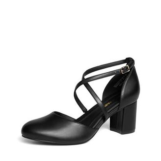 Dream Pairs Robe &agrave; talons pour femme - Chaussures confortables - SDPU26002W, PU Noir, 42 EU