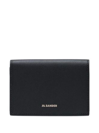 Jil Sander portefeuille en cuir - Noir
