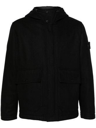 Stone Island veste matelass&eacute;e &agrave; patch Compass - Noir