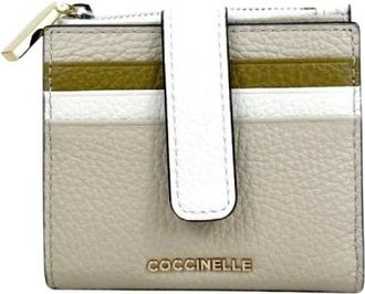 Coccinelle Femme, Accessoires, Multicolore, Taille: ONE Size Porte-cartes en cuir tricolore m&eacute;tallis&eacute;
