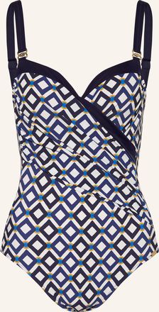 Charmline Charmline Bügel-Badeanzug Seaside Dining Mit Shaping-Effekt blau