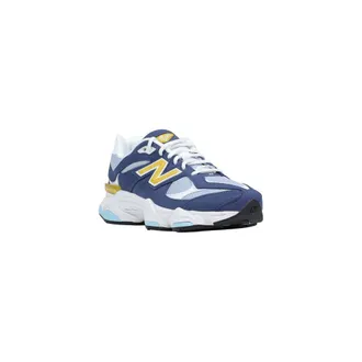 New Balance Suede and Mesh Colorblock Sneakers - Navy