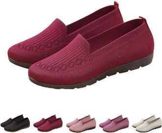 Generic Chaussures orthop&eacute;diques pour femme - Coupe large - L&eacute;g&egrave;res et confortables - Chaussures de marche d&eacute;contract&eacute;es et respirantes - Bout rond - Soutien 