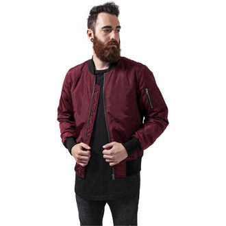 Urban Classics Herren 2-Tone Bomber Jacket Burgundy/Black, XS