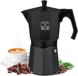 Cecotec Italienischer Kaffeekocher Cumbia Mokclassic 1200 Black, 600 ml, Aluminium mit einer Kapazität 12 Tassen Kaffee, geeignet für alle Arten von Kochfelde