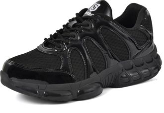 JACKSHIBO Arbeitsschuhe Herren Arbeitsschutzschuhe Leicht Sicherheitsschuhe Stahlkappenschuhe Atmungsaktiv mit Stahlkappe Schwarz, 47EU