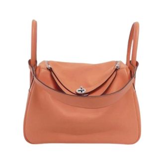 Herm&egrave;s Pre-owned Lindy30 Evercolor Sac Bandouli&egrave;re - Femme - Pre-owned - Orange - Taille: ONE Size