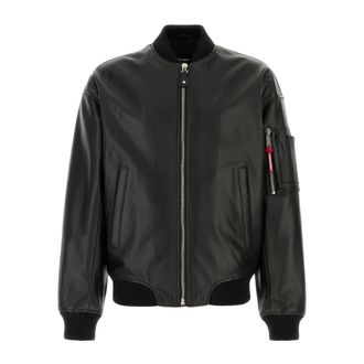 Dsquared2 Leder Bomberjacken - - Jackets - Herren - Schwarzk - M