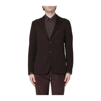 Tagliatore Montecarlo Knit Blazer - Homme - Vestes - Brun - Taille: 4XL