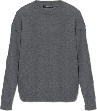 Balmain Homme, Pulls, Gris, Taille: XL Pull ras du cou