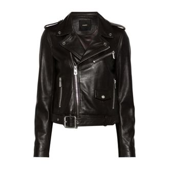 Pinko Pinko, Femme, Vestes, Noir, Taille: 38 FR Manteau Zippé à Col en Shearling