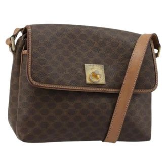 Celine Sac bandouli&egrave;re Pre-owned en toile - Femme - Pre-owned - Brun - Taille: ONE Size