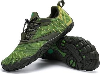 Saguaro Barefoot Shoes Chaussures Minimaliste Homme Femme Barefoot Chaussures Pieds Nus Trail pour Semelle Zero Drop Vert Forêt,GR.42