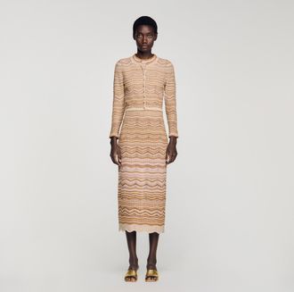 Sandro Cardigan en maille fantaisie