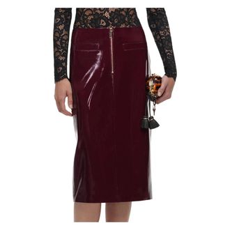 Self Portrait Vinyl-Midirock - - Skirts - Damen - Lila - M