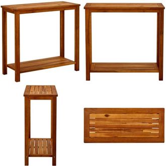 vidaXL Garten-Konsolentisch 80x35x75 cm Massivholz Akazie - Holz Tisch - Garten Tisch - Akazientisch - Esszimmertisch - Wohnzimmertisch - Home & Living
