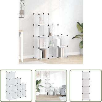 vidaXL W&uuml;rfelregal - Regalsystem mit 9 W&uuml;rfeln Transparent PP