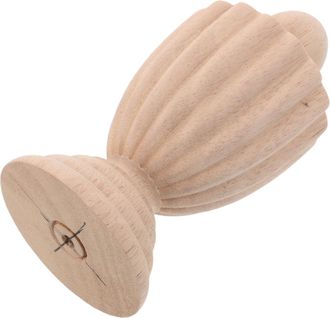 Aboofan Geschnitzte Holzknaufspitze Dekorative Treppenknöpfe Holzknöpfe Für Gardinenstangen Unbehandelte Treppenknöpfe Pfostenkappenknöpfe Dekorative Bettpfos