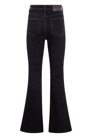 Diesel Womens Bell-Bottom Jeans Black Cotton Denim Flared