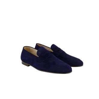 Tod's Homme, Chaussures, Bleu, Taille: 44 EU Mocassin Cuir Velours