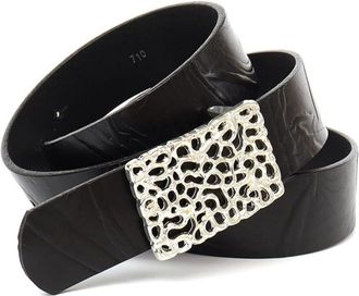 Anthoni Crown Unisex Lederg&uuml;rtel G&uuml;rtel, Schwarz, 100