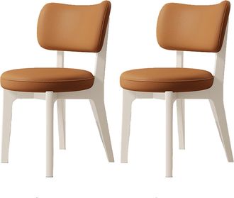 Generic Esszimmerstühle Aus Massivholz, 2er-Set, Gepolsterte Küchen-Seitenstühle Im Mid-Century-Modern-Stil Mit Rückenlehne, Armlose Akzentstühle Aus Gummibau