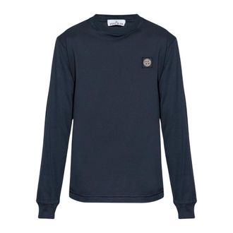 Stone Island Homme, Tops, Bleu, Taille: S 60/2 Cotton Jersey T-Shirt