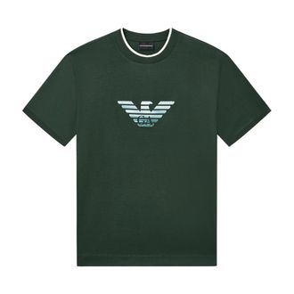 Emporio Armani Homme, Tops, Vert, Taille: M T-shirt slim-fit