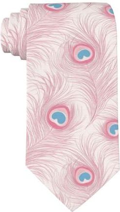 Generic Plumes De Paon Roses Et Bleues Cravate Classique Cravate Homme Doux Cravates Hommes Pour Formelle Accessoires Célébrations