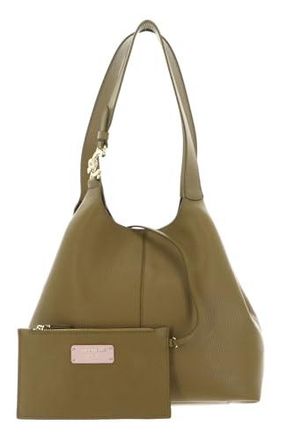 Coccinelle Cuir sac &agrave; &eacute;paule C-Easy Shopper Seagrass kaki