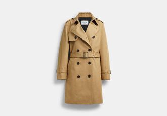 Coach Mittellanger Trenchcoat mit Signature-Kragen